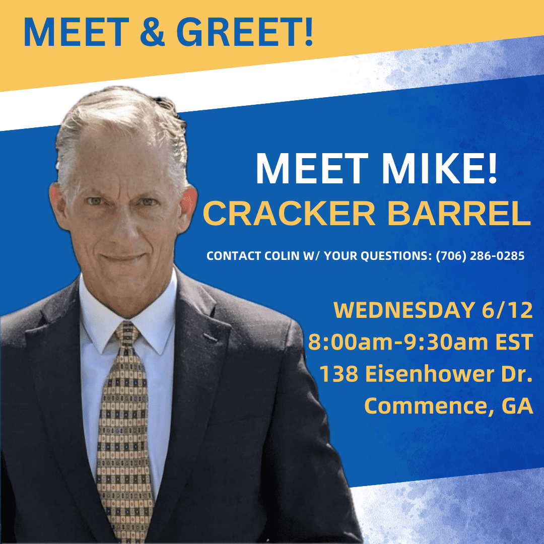 Cracker Barrel meet and greet with Mike