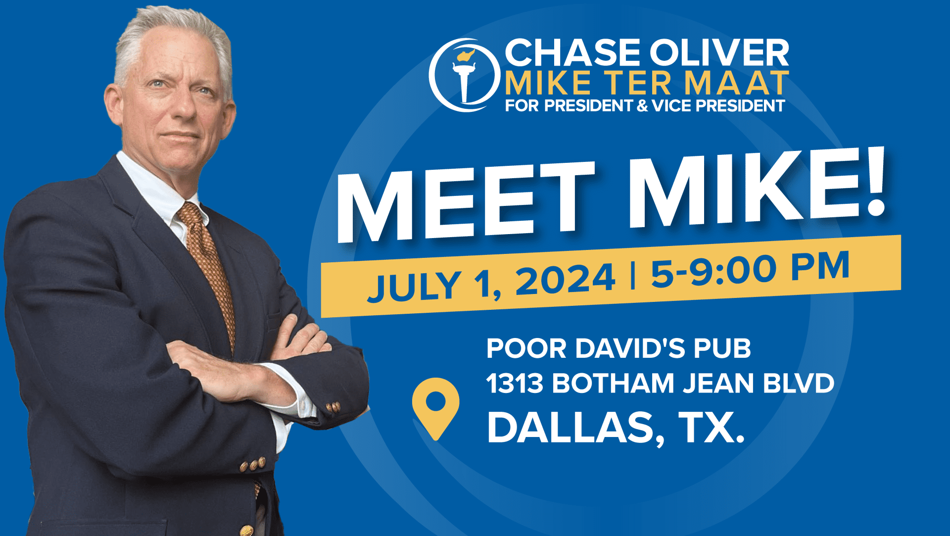 Meet Mike in Dallas, TX! - Chase Oliver for President