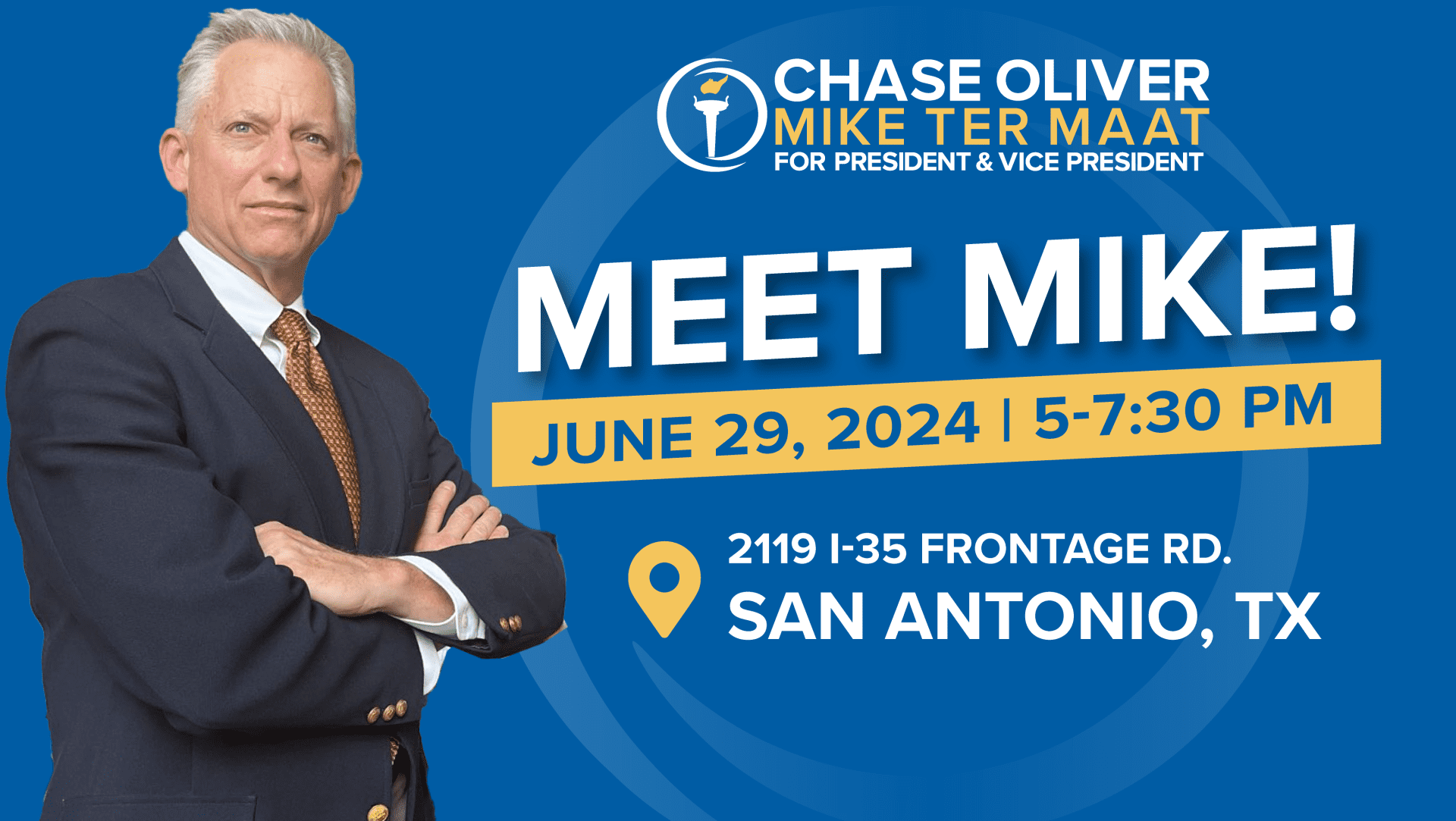 Meet Mike in San Antonio, TX! - Chase Oliver for President