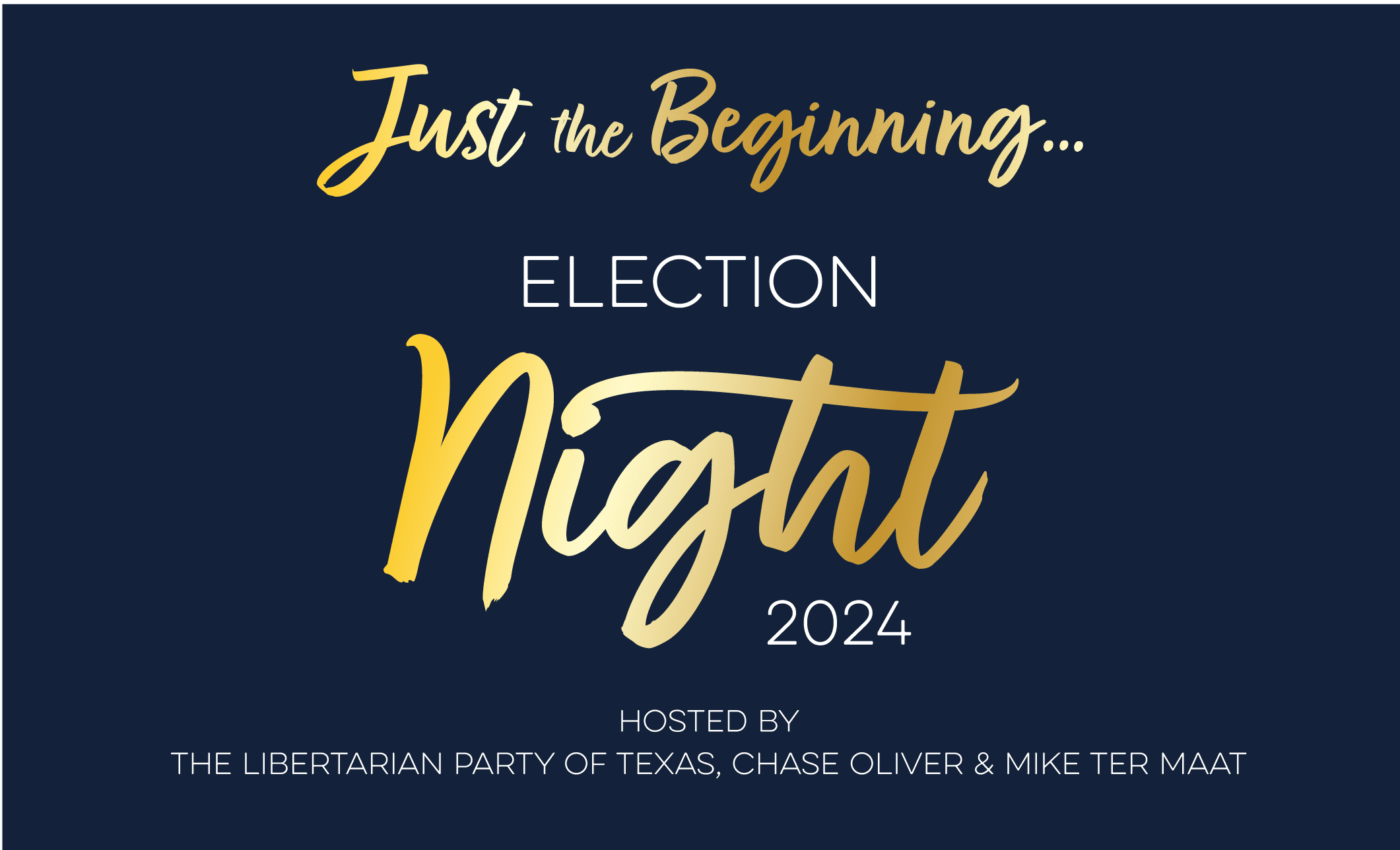 ELECTION NIGHT | Just the Beginning - Chase Oliver for President
